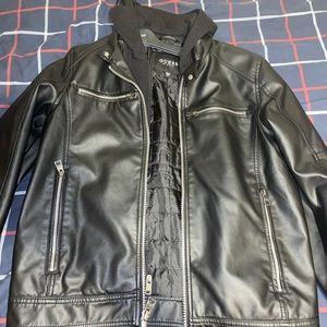 Guess | Jackets & Coats | Mens Guess Faux Leather Jacket | Poshmark